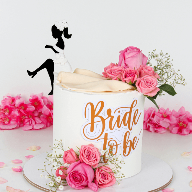 Elegant Bride to Be Cake for Your Bridal Shower | CreamOne