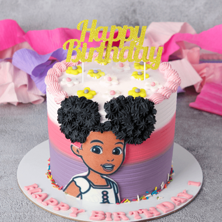 Cute Curly Girl Cake - Delightful Treat for Little Princess