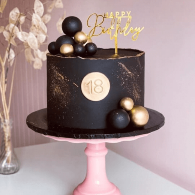 Elegant Black Cake | Delightful Flavors | CreamOne Bakery