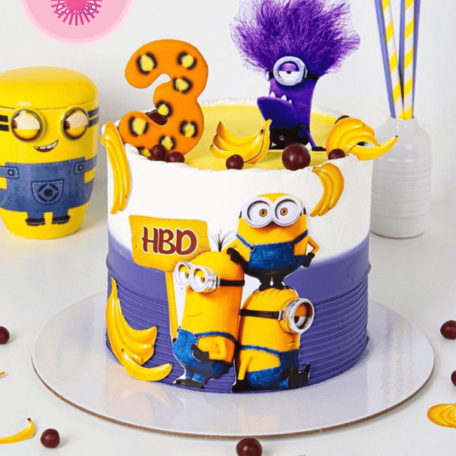 Minion Theme Cake Fun In Every Slice Just 98 Aed Per Kg