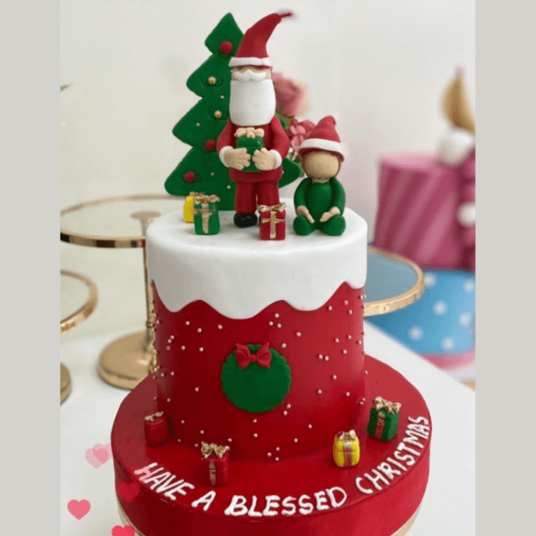 Christmas Tree Santa Cake - Festive Delight to Celebrate