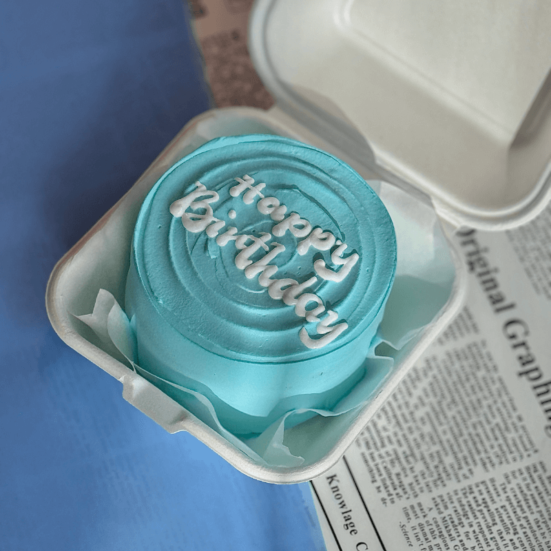 Korean Bento Cake Blue | Starts from 10 AED: Order Today