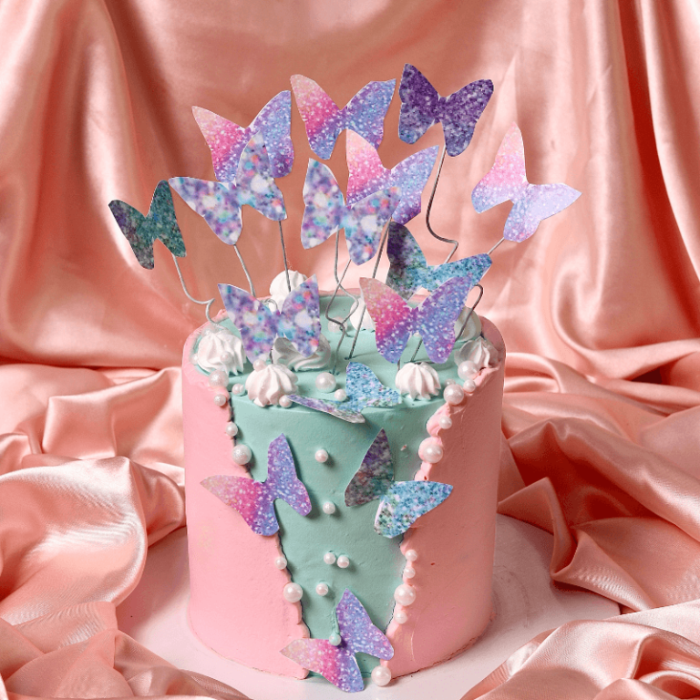 Indulge in Intricate Sweetness with a Purple Butterfly Cake