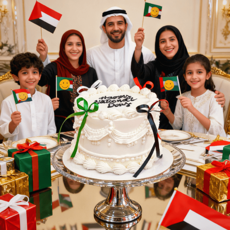 UAE National Day Vintage Cake | Elegant Celebration Cake
