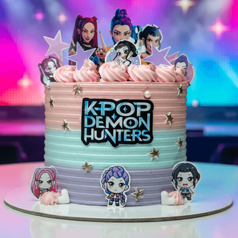 Kpop Demon Stars Cake | Stylish Kpop Theme Cake