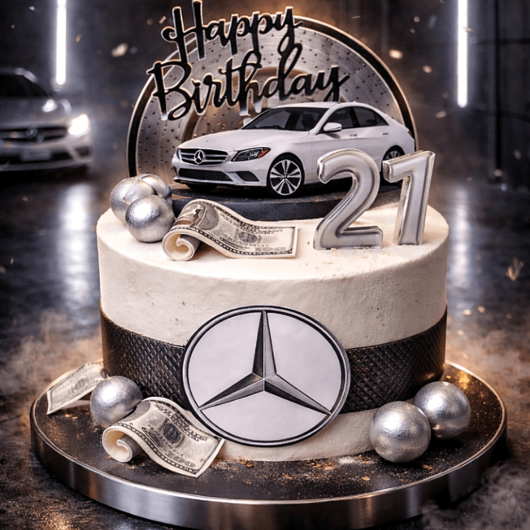 Mercedes Benz Car Cake – Luxury Car Theme Birthday Cake